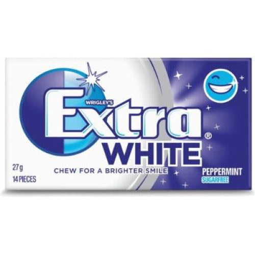 Wrigleys Extra White Peppermint 27g X 24 – Paloma Nuts & Confectionery
